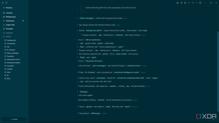 Logseq is now a must-have for all my creative novel work