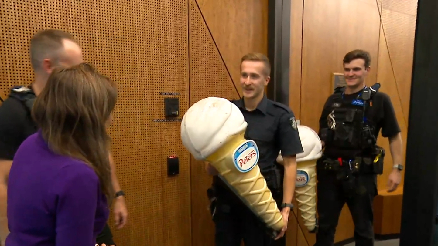 Sweet relief as police track down iconic stolen plastic ice cream cones
