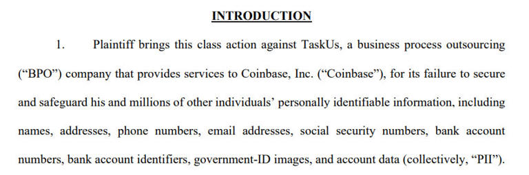 Coinbase aware of recently disclosed data leak since January: Reuters