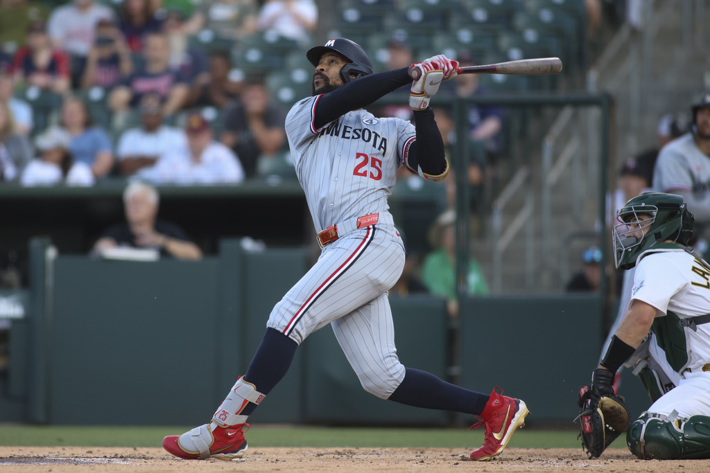 Buxton drives in 5 as Twins win 10-4 to hand Athletics 7th straight loss and 18th in 19 games