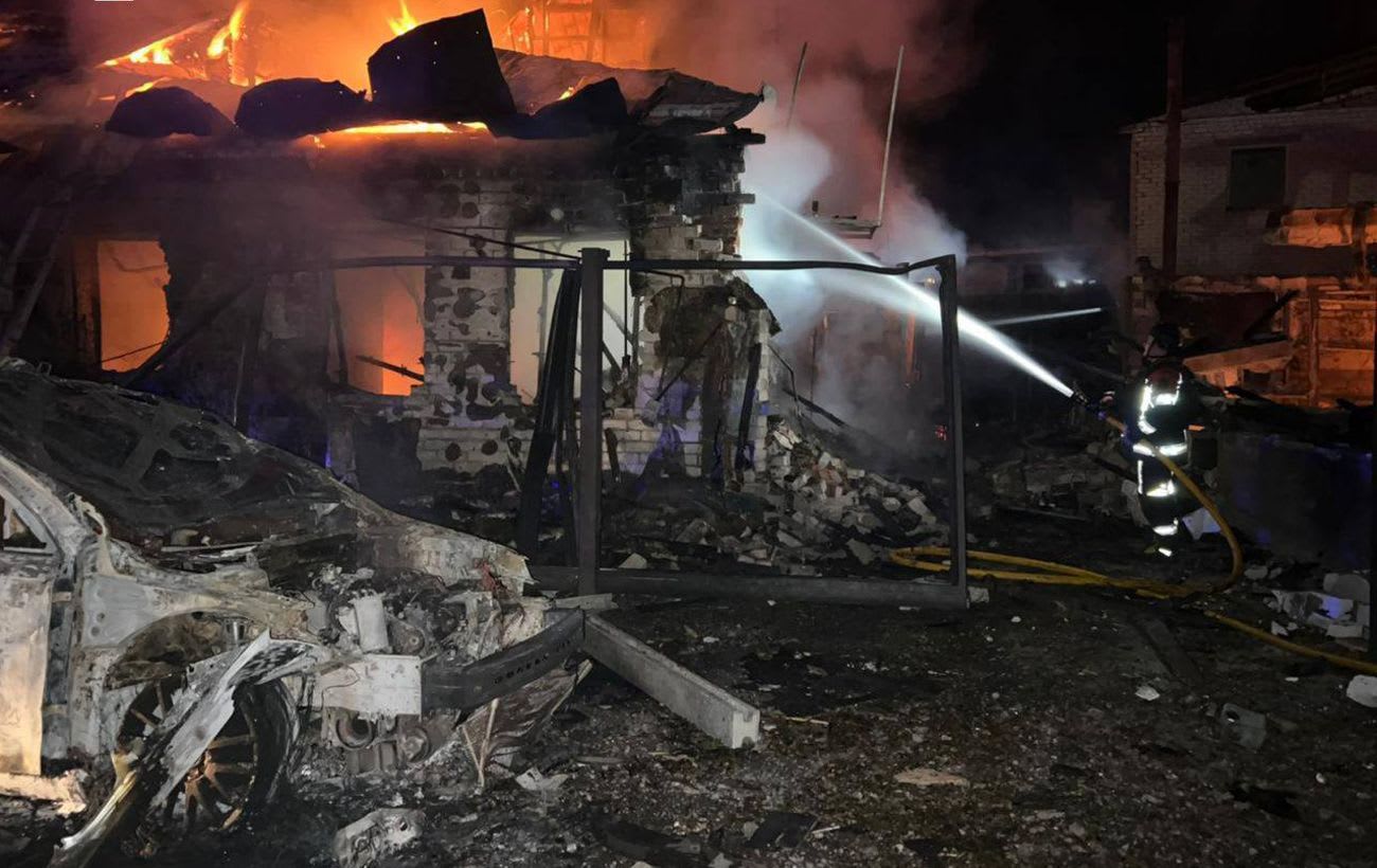 Russian drone strike rocks Chernihiv: Rescue teams share aftermath photos