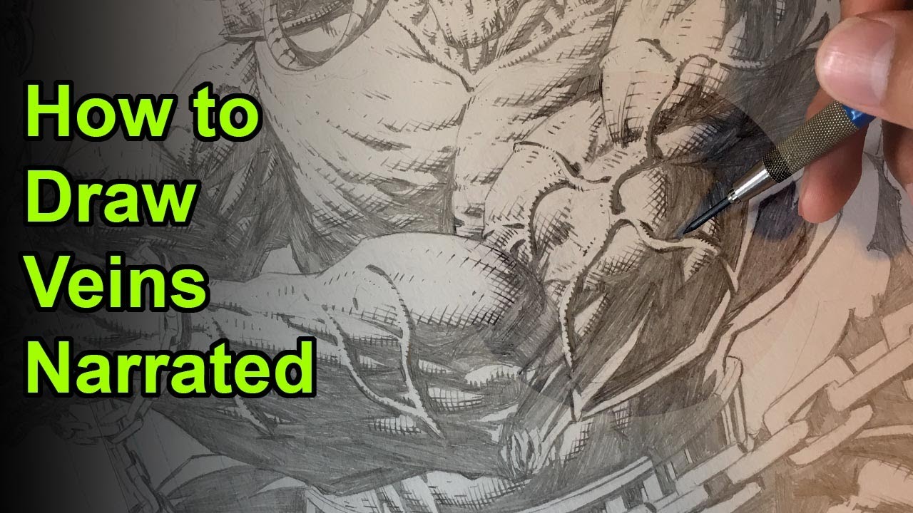 How to Draw Veins Fully Narrated Step by Step Tutorial