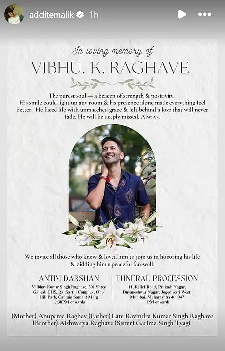 Who Was Vibhu Raghave? All About Television Actor Who Succumbed To ...