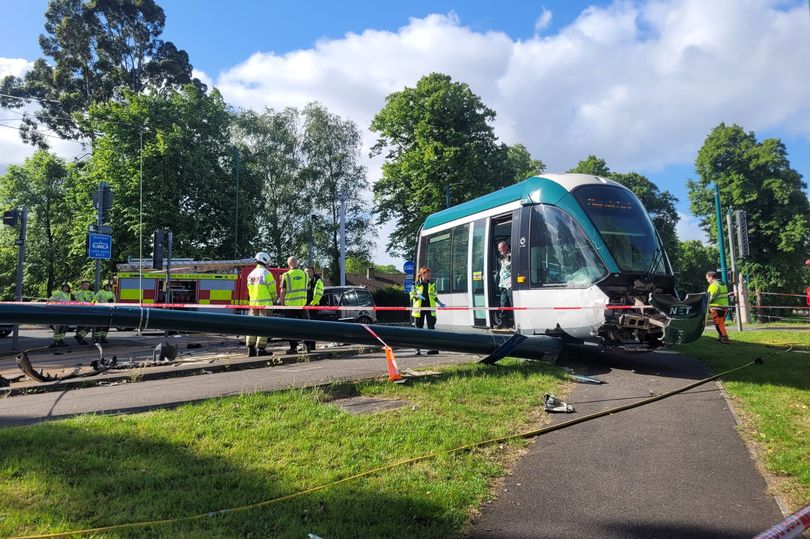 Nottingham tram disruption update after crash caused damage that may ...