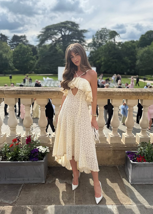 Georgia Steel raises eyebrows with dress choice at Dani Dyer's wedding
