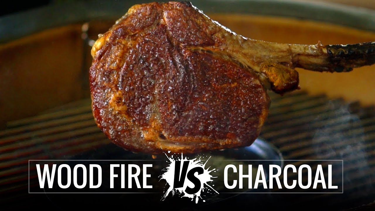 Wood vs charcoal grilled steak