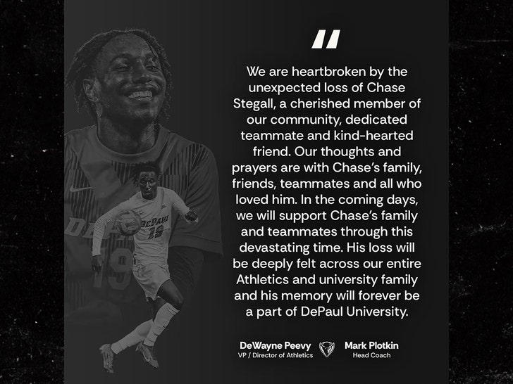 College Soccer star Chase Stegall, Son of NFL Receiver Milton Stegall, Dies