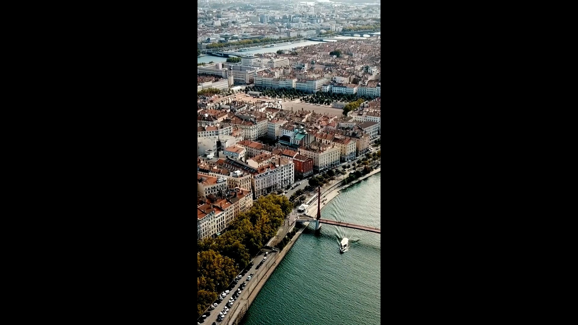 Lyon from Above: Captivating Drone Views of Historic French City.