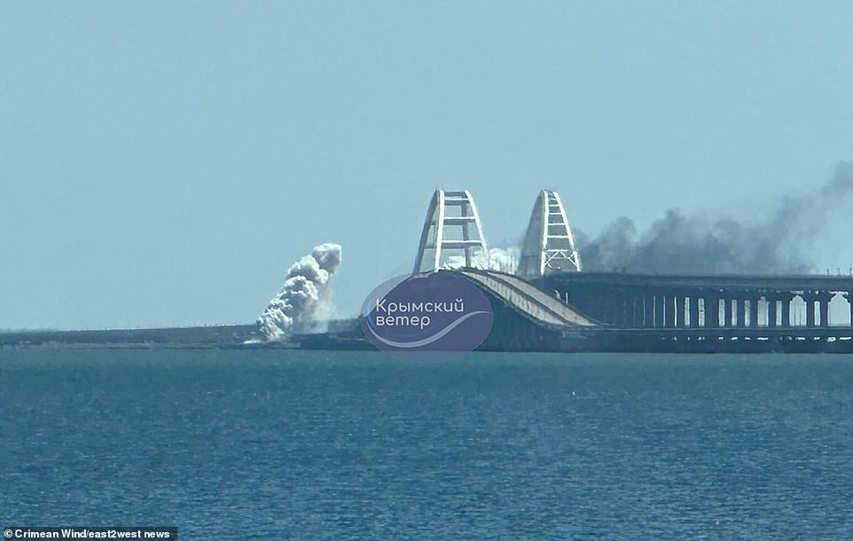 Ukraine strikes Russia's strategic Kerch Bridge to Crimea