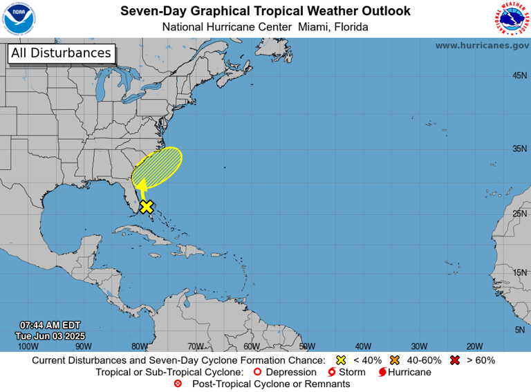 National Hurricane Center tracking first 2025 Atlantic tropical system ...