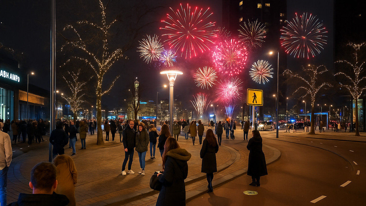 New Year’s Eve 2025 in the Netherlands – Rotterdam Fireworks Walking Tour