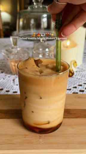 Salted Maple Vanilla Syrup Recipe for Shaken Espresso