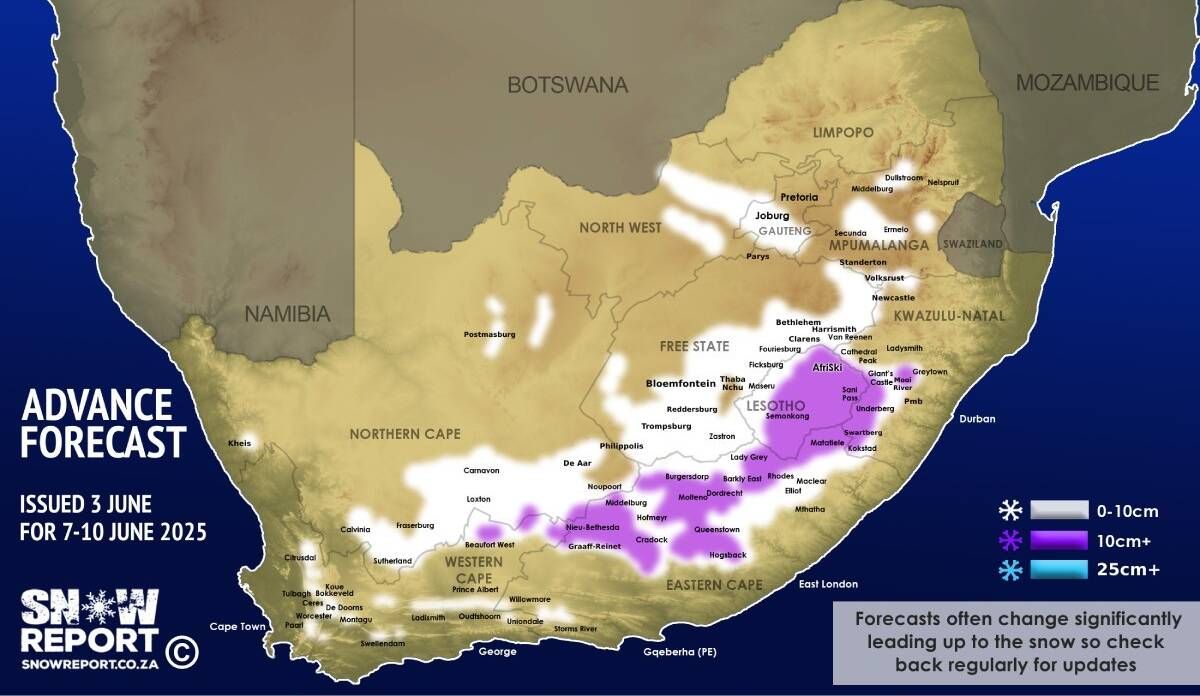 South Africa weather: Here comes the snow!