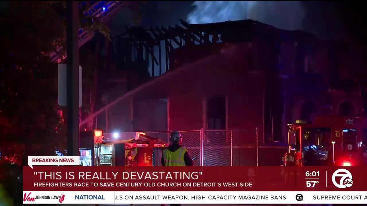 'This is really devastating': Century-old church on Detroit's west side deemed a complete loss ...