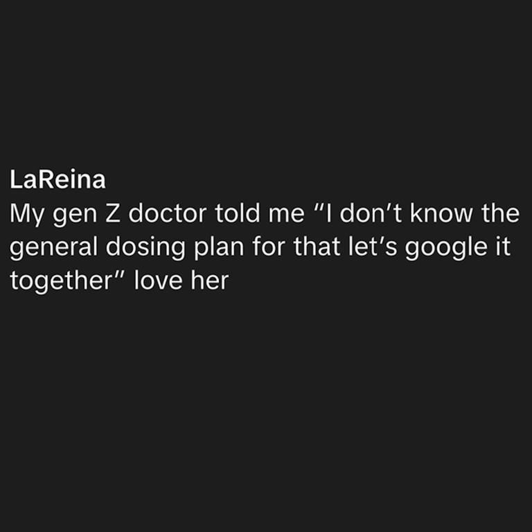 This Millennial Shared Her First Time Seeing A Gen Z Doctor And It Was ...