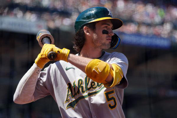 Athletics' Jacob Wilson leaves with forearm contusion from HBP