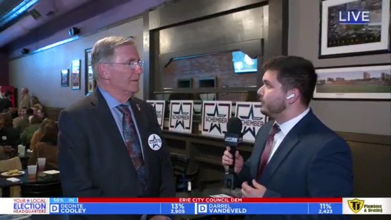 WATCH: Matt Mathias live with Mayor Joe Schember on election night