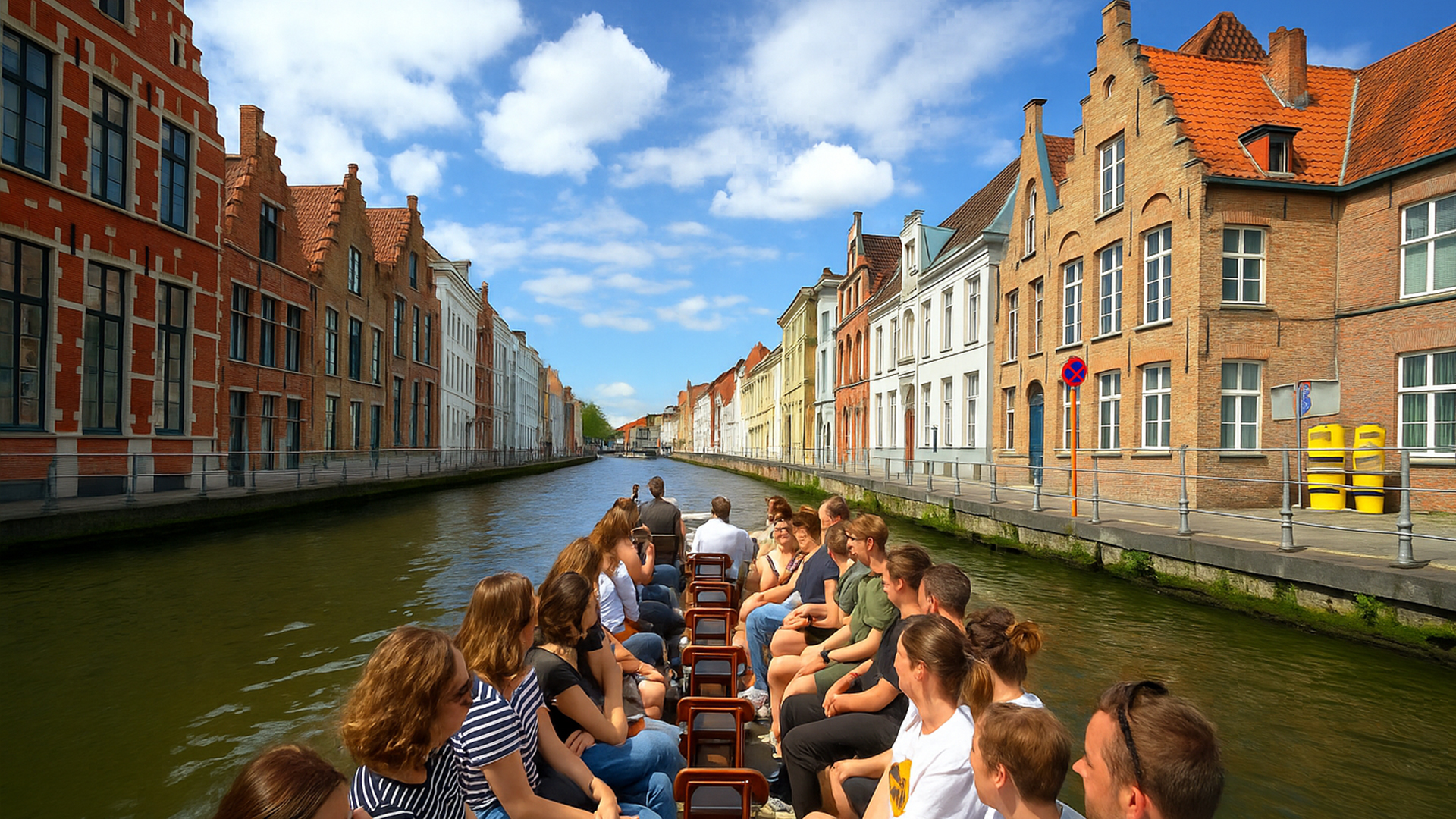 Bruges, Belgium – Historic Canal Boat Tour in 4K