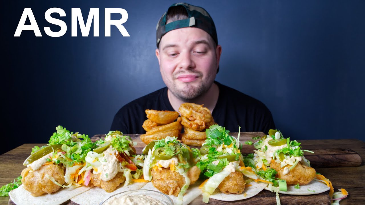 ASMR Baja Style Fish Tacos | Let's Cook ASMR | Cooking & Eating | Dave ...