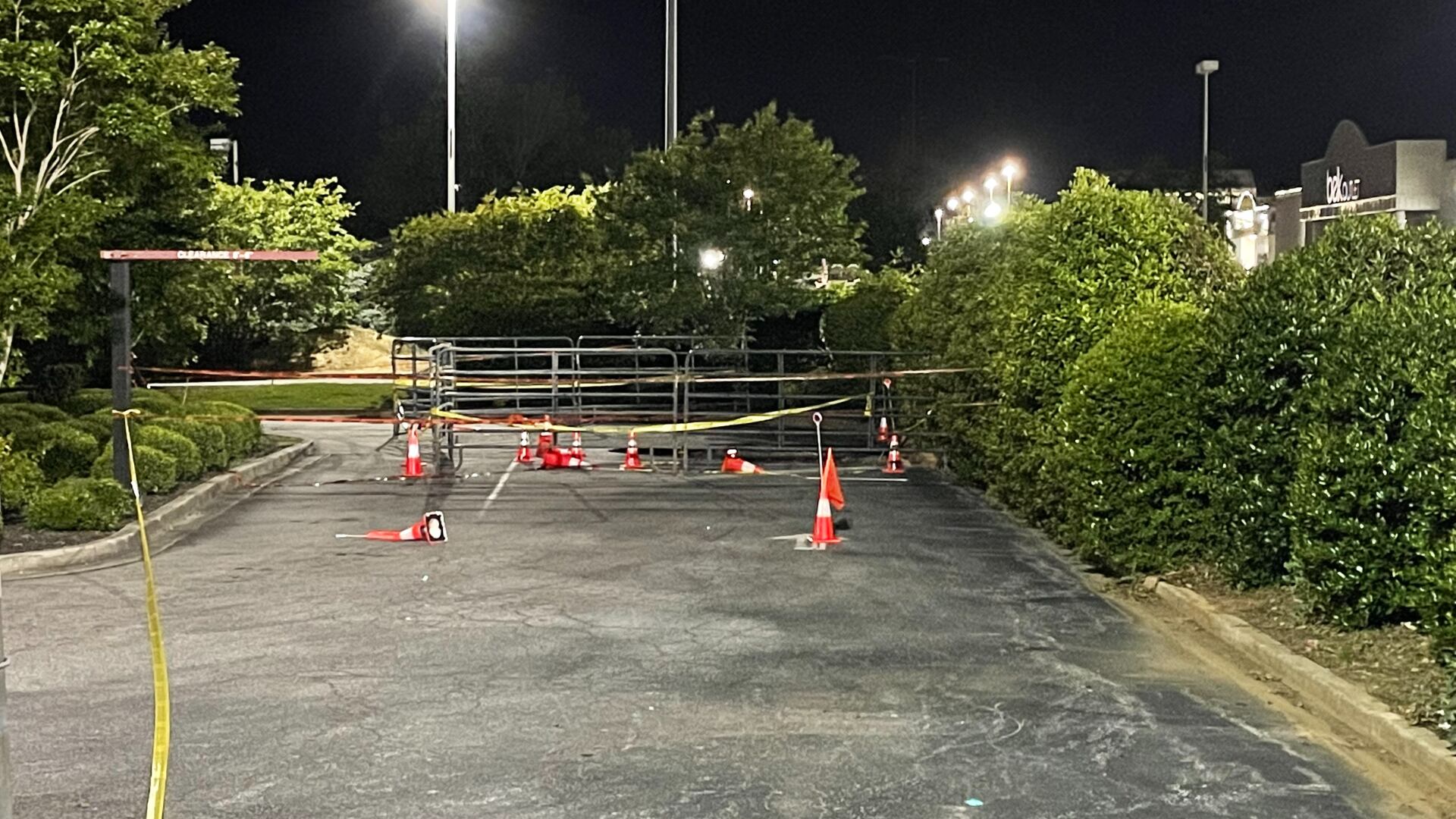 Second sinkhole opens in parking lot in Laurens
