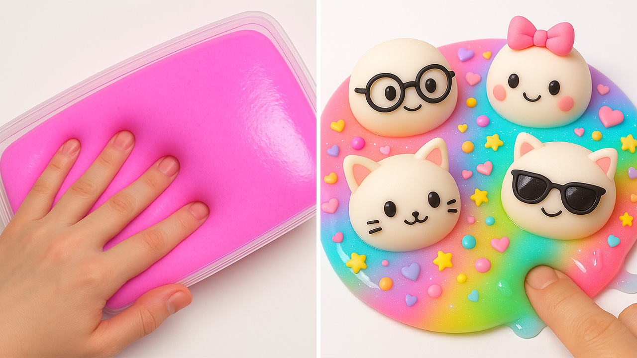 10 Minutes of Oddly Satisfying Slime ASMR | Relaxing When Stressed or ...