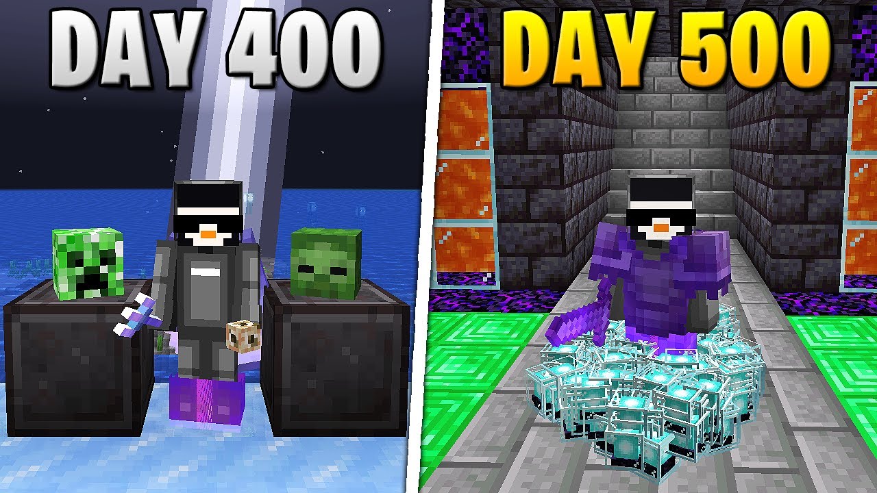 Surviving 500 Days in Hardcore Minecraft