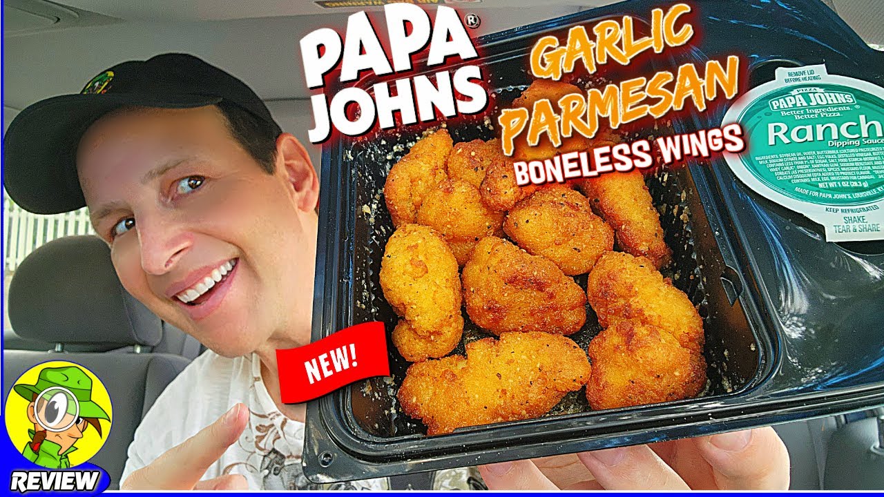 Papa John's® Garlic Parmesan Boneless Wings Review