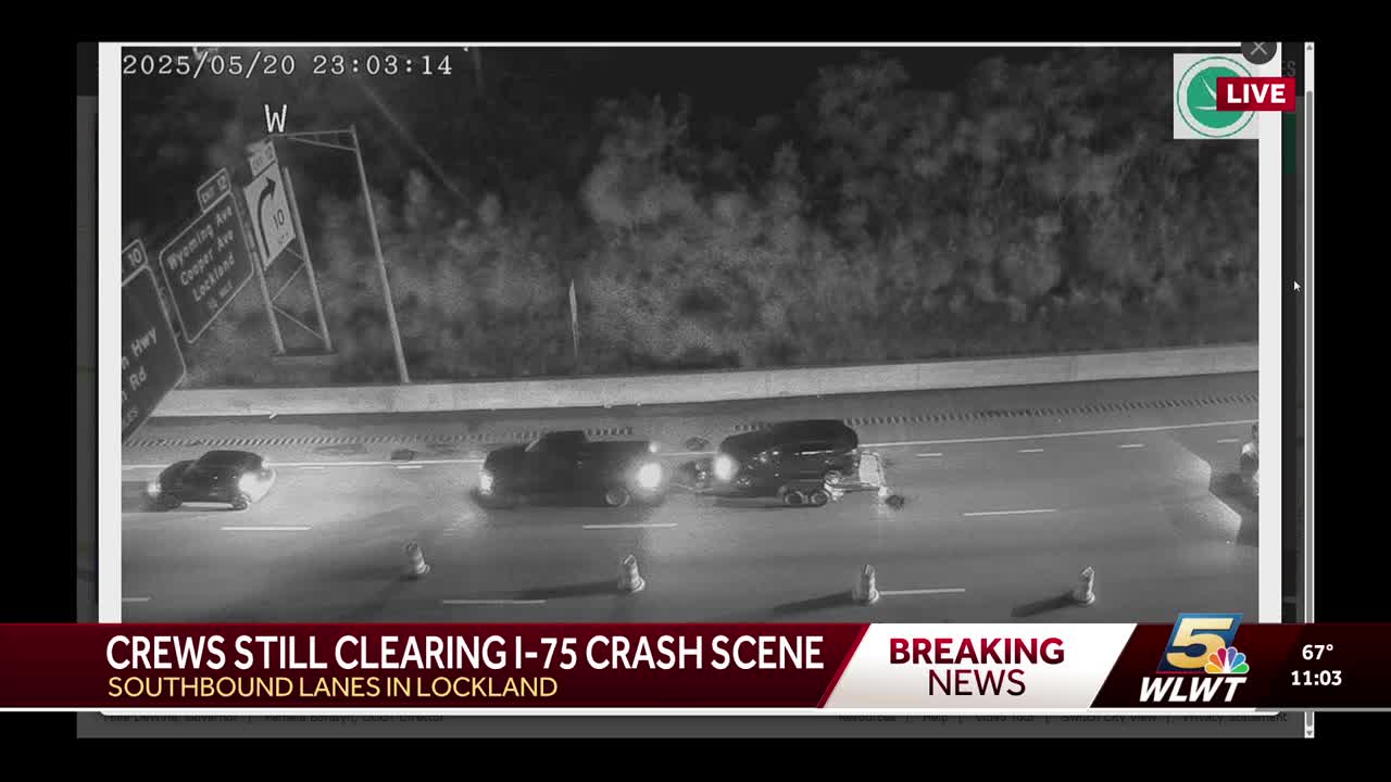 Lanes Remain Blocked After Crash On I 75 Southbound In Lockland Tuesday
