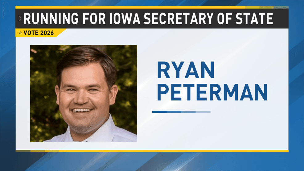 Quad Cities democrat, Navy vet Ryan Peterman announces bid for Iowa secretary of state