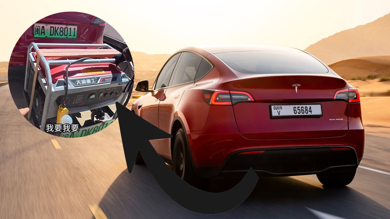 Un Tesla Model Y transformado en un "híbrido", así es la ingeniosa idea ...