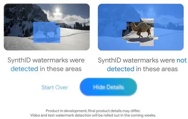 Google SynthID Detector individua i contenuti AI (almeno ci prova)
