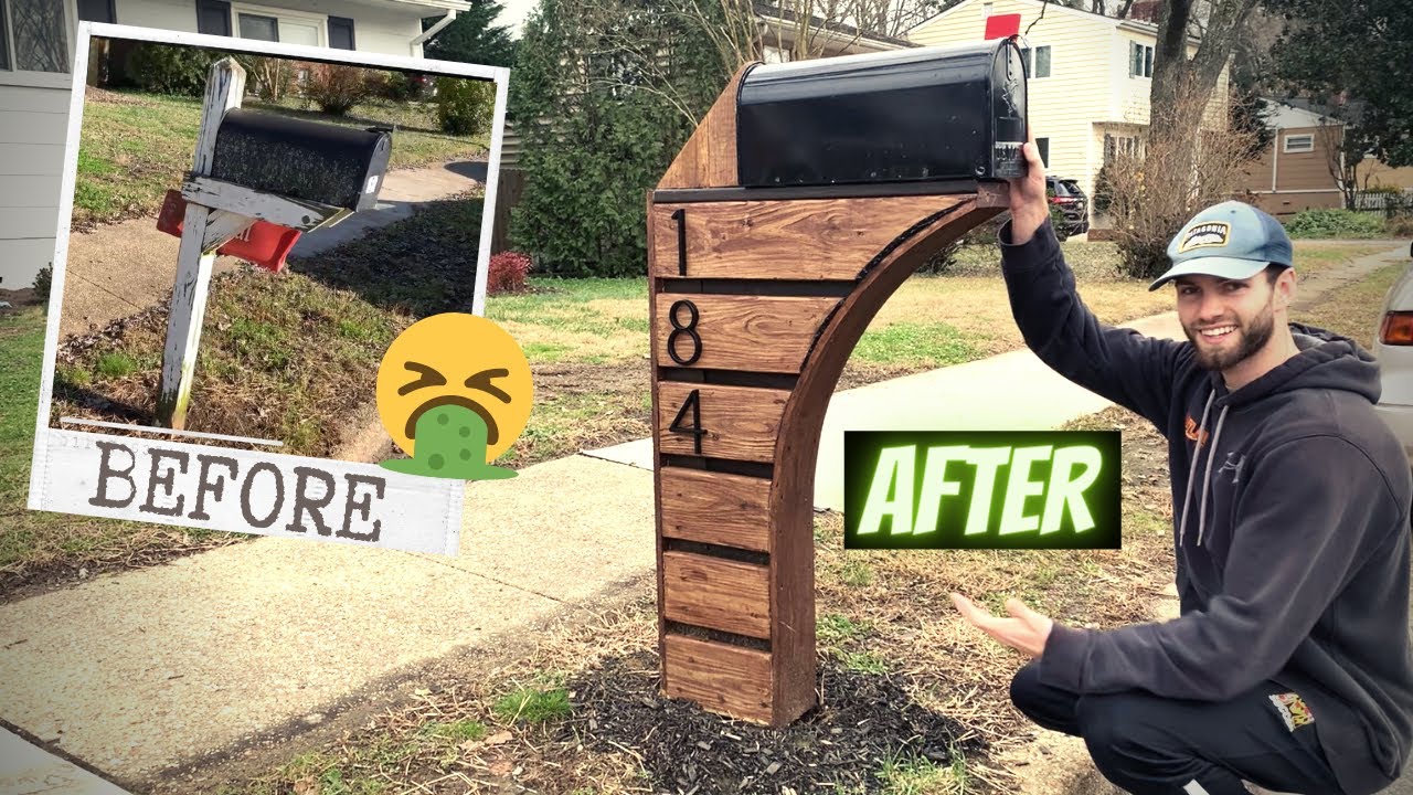 How to set a mailbox post and mount the box