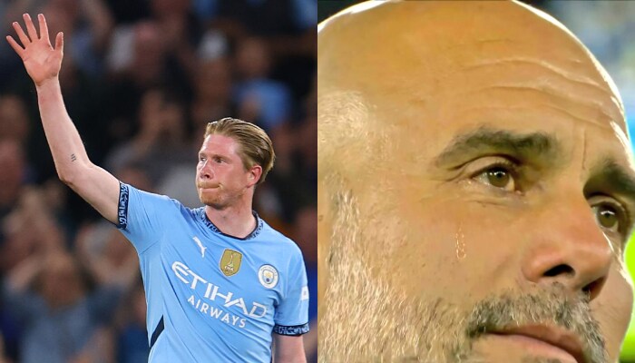 Pep Guardiola breaks down as De Bruyne bids goodbye to Manchester City ...