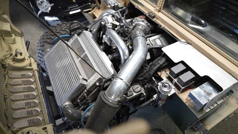 Power Stroke Humvee Becomes Ultimate Carpool Vehicle With Turbo Power
