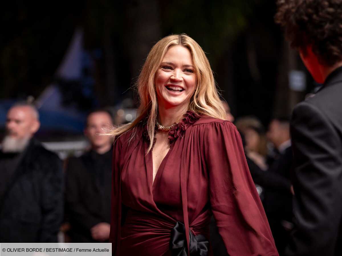 Virginie Efira renversante dans une splendide robe portefeuille fendue ...