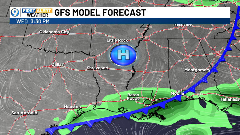 Wednesday’s weak weather front