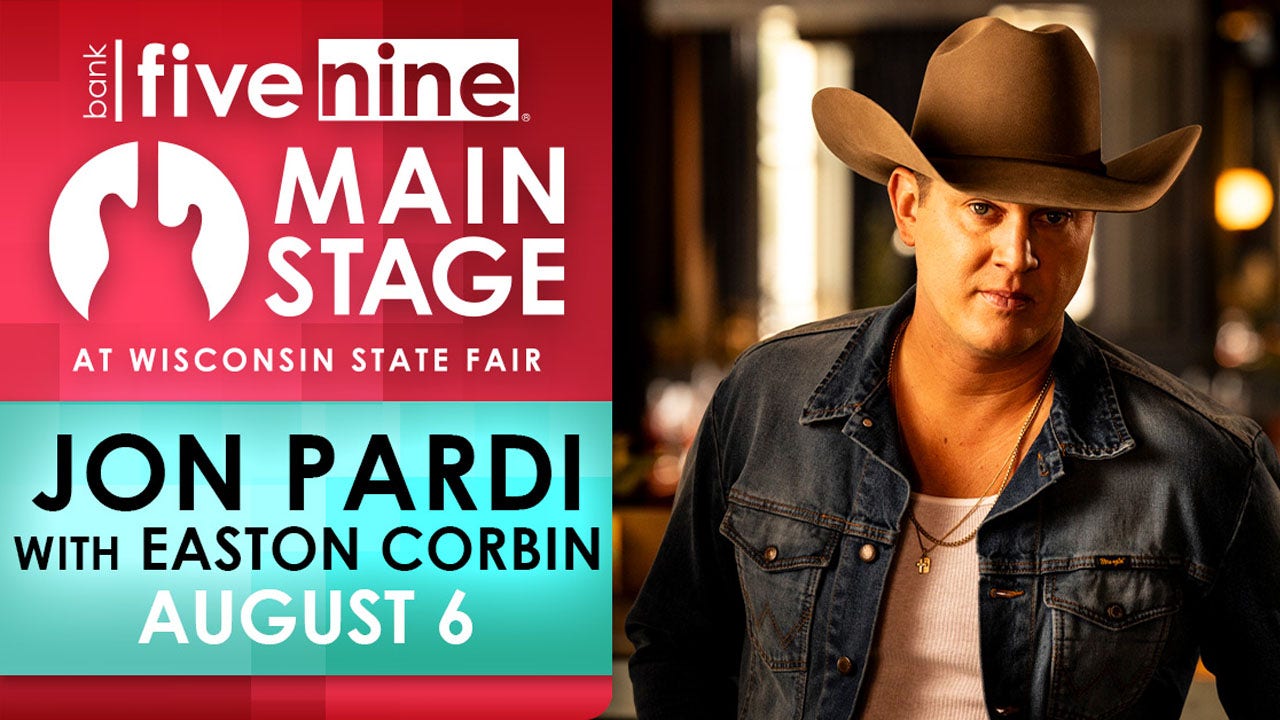 Wisconsin State Fair: Jon Pardi, Easton Corbin take Main Stage, Aug. 6