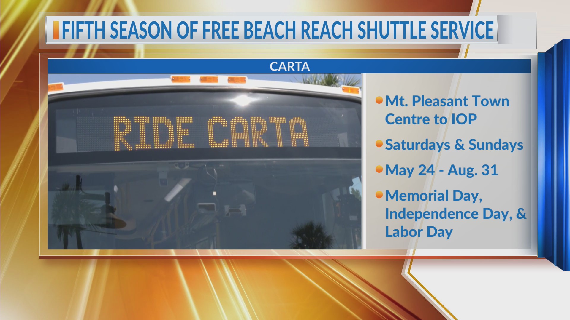 CARTA's Beach Reach shuttle returns for 5th season
