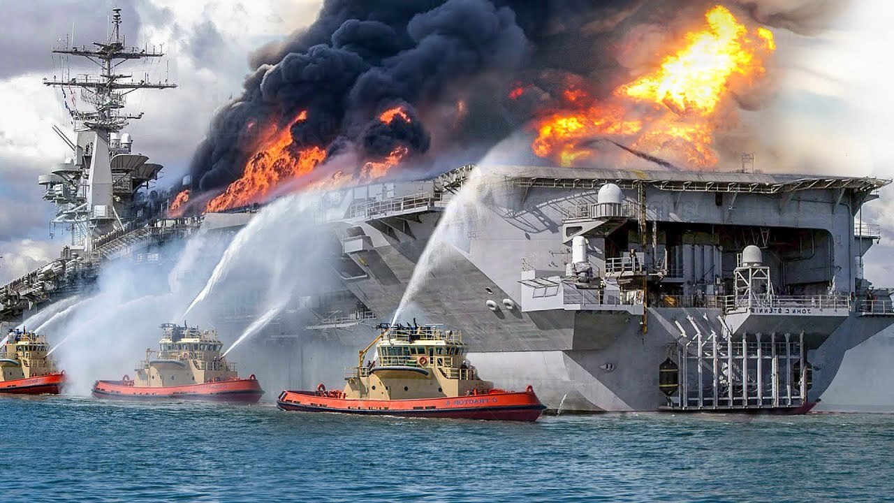 The impact of dangerous fire spreading on US Navy ships at sea