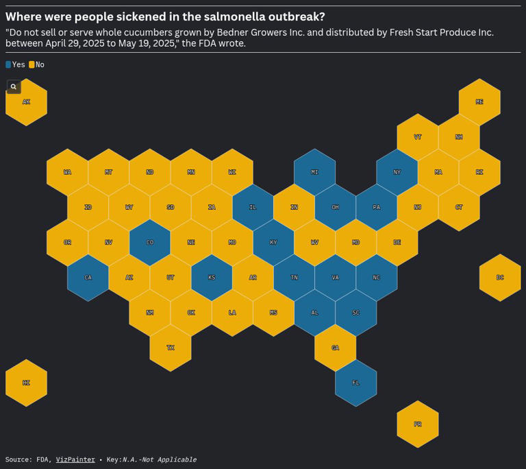 Bedner Growers tied to salmonella outbreak: See which cucumbers are ...
