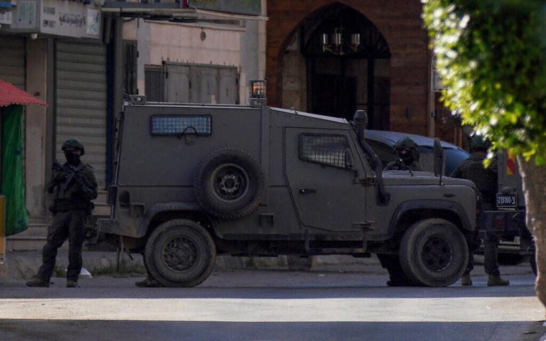 Troops fire warning shots in air as foreign diplomats tour West Bank’s ...