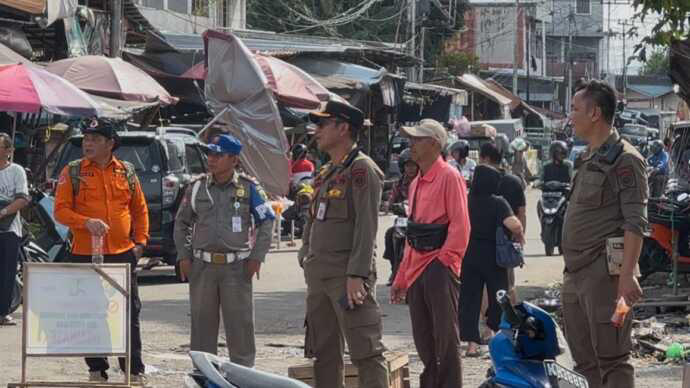 Drainase Pasar Besar Palangka Raya Ditertibkan, PKL Dilarang Berjualan di Bahu Jalan