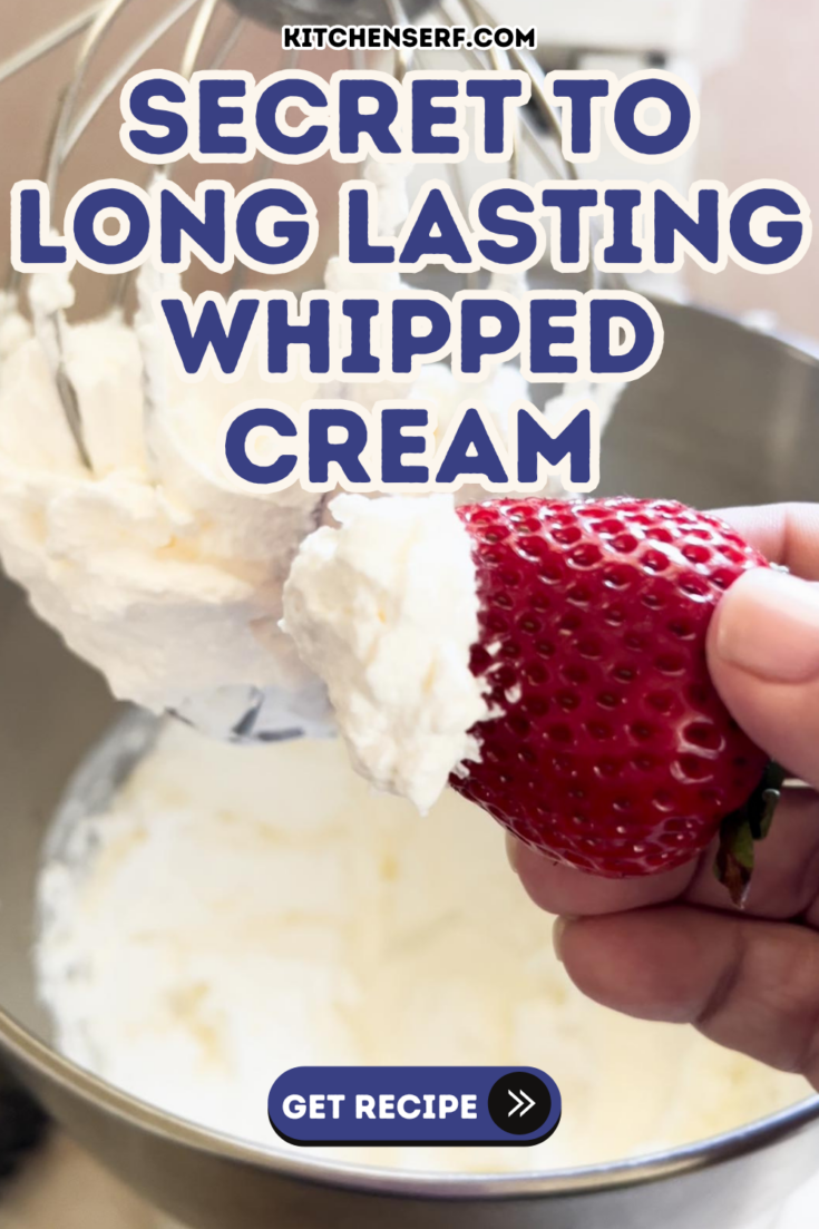 Homemade whipped cream that lasts