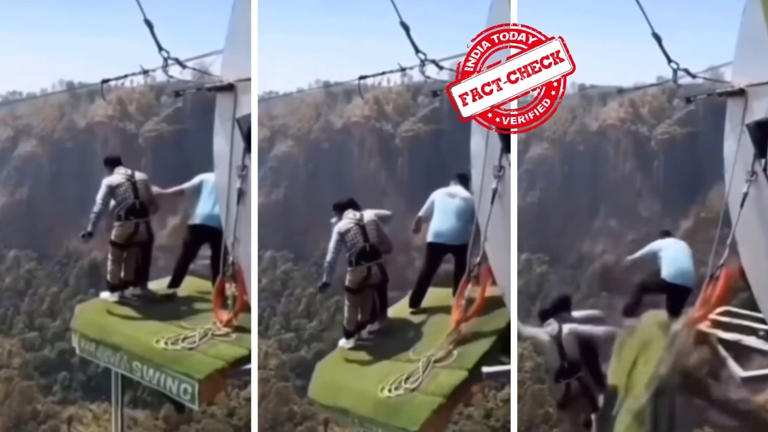 Fact Check: This shocking bungee jumping accident is NOT from Rishikesh ...