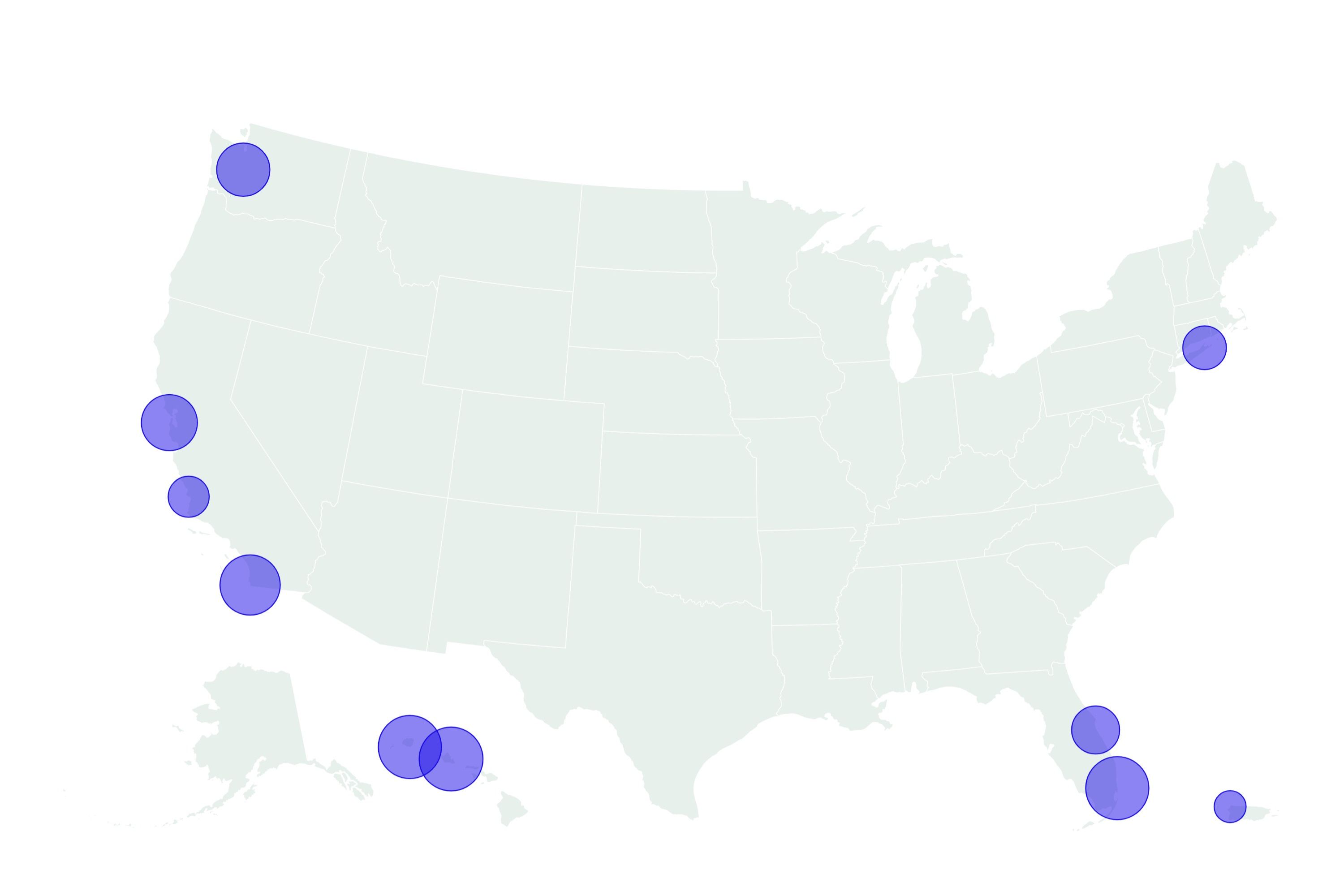 Map shows US beach "bacteria hotspots" after 10,000 samples tested