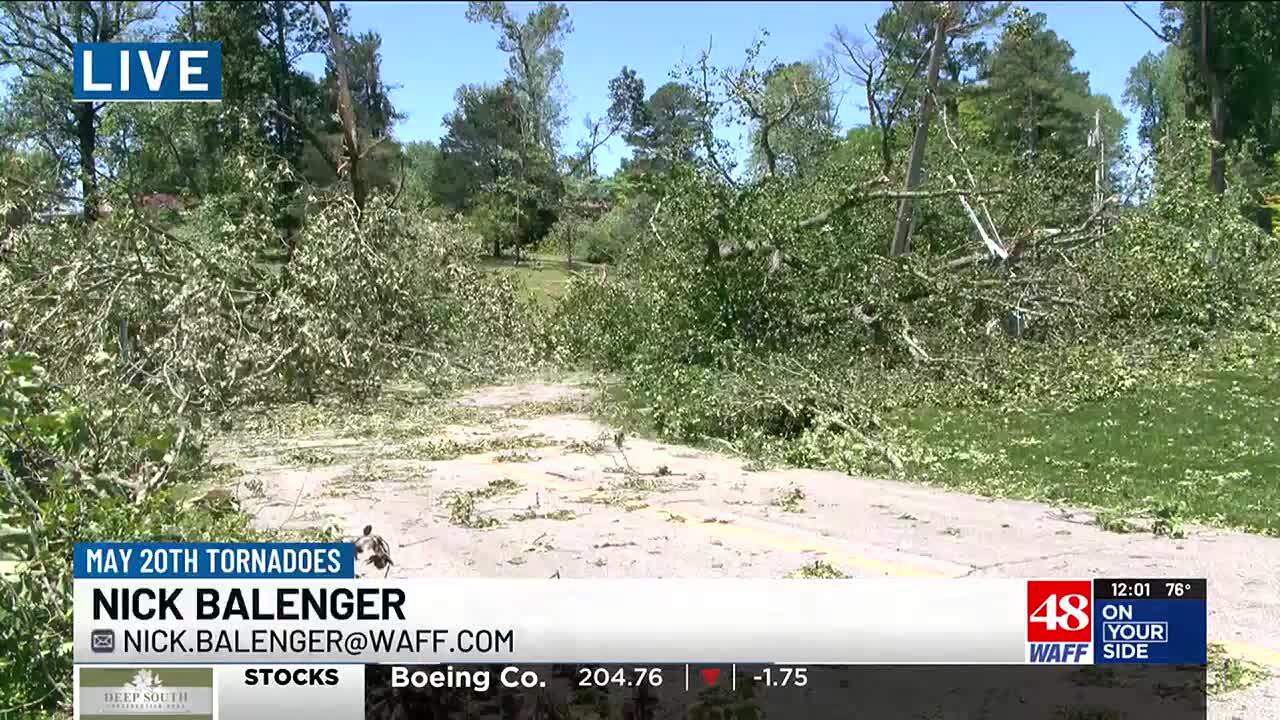 Tuesday night storm causes downed trees, road blockages near Monte Sano