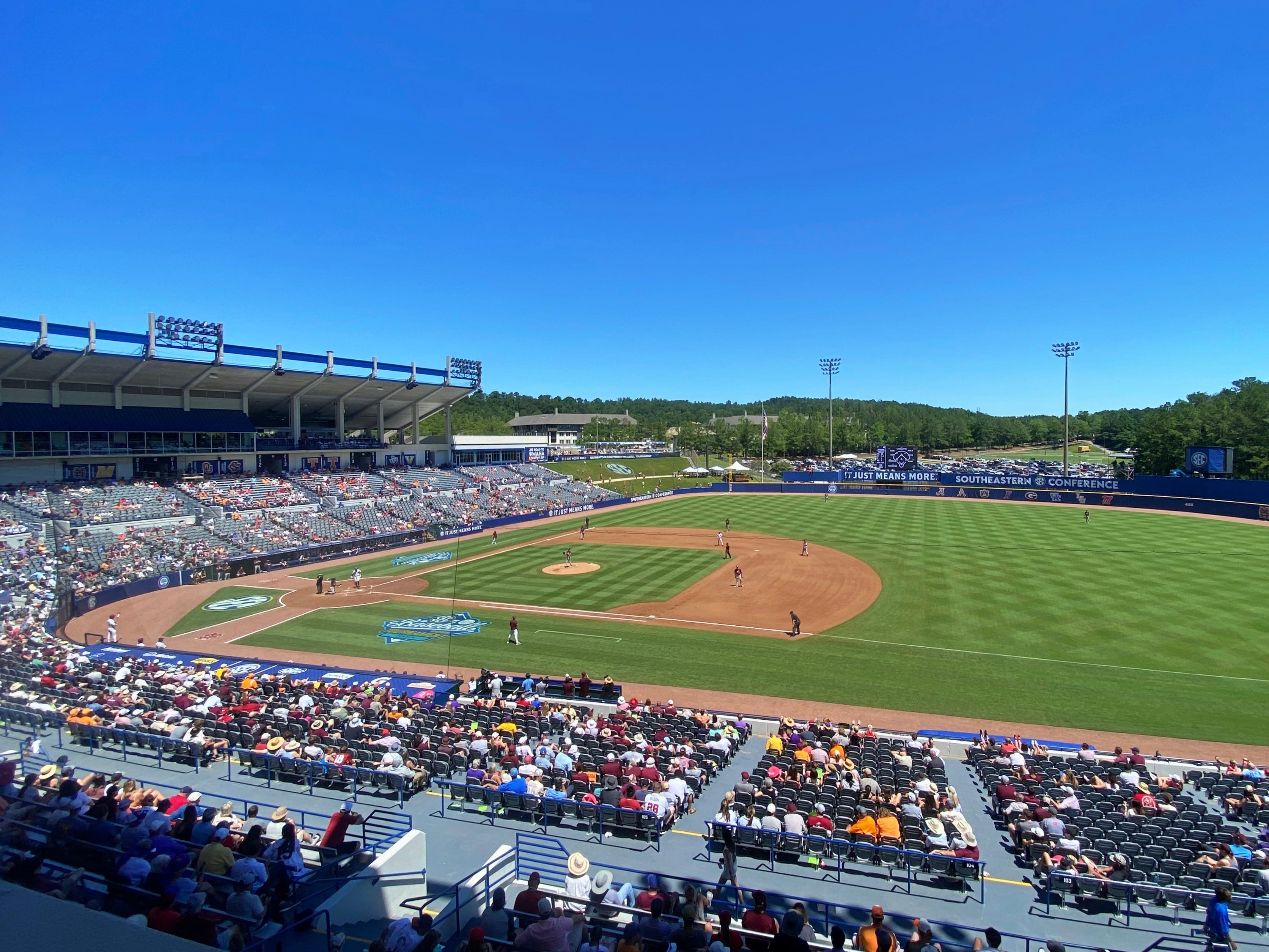 SEC baseball tournament first-round score predictions