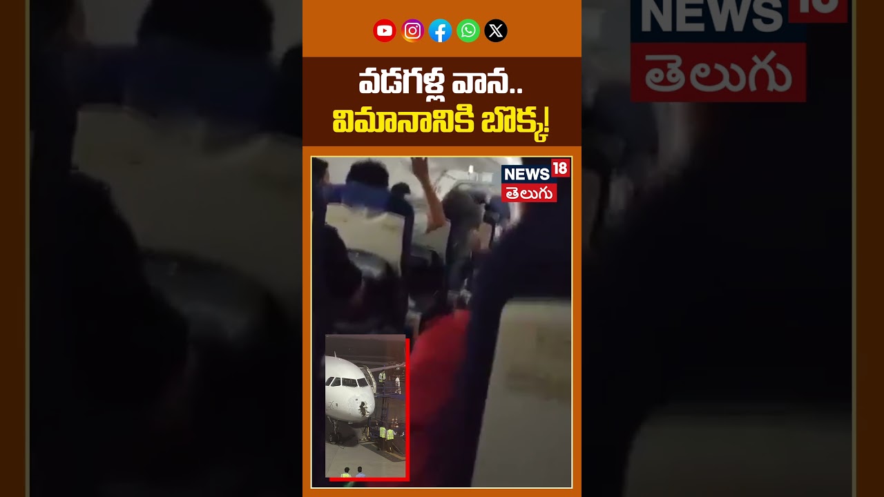 IndiGo Flight Delhi-Srinagar Nose Damaged by Hailstorm | వడగళ్ల వాన ...
