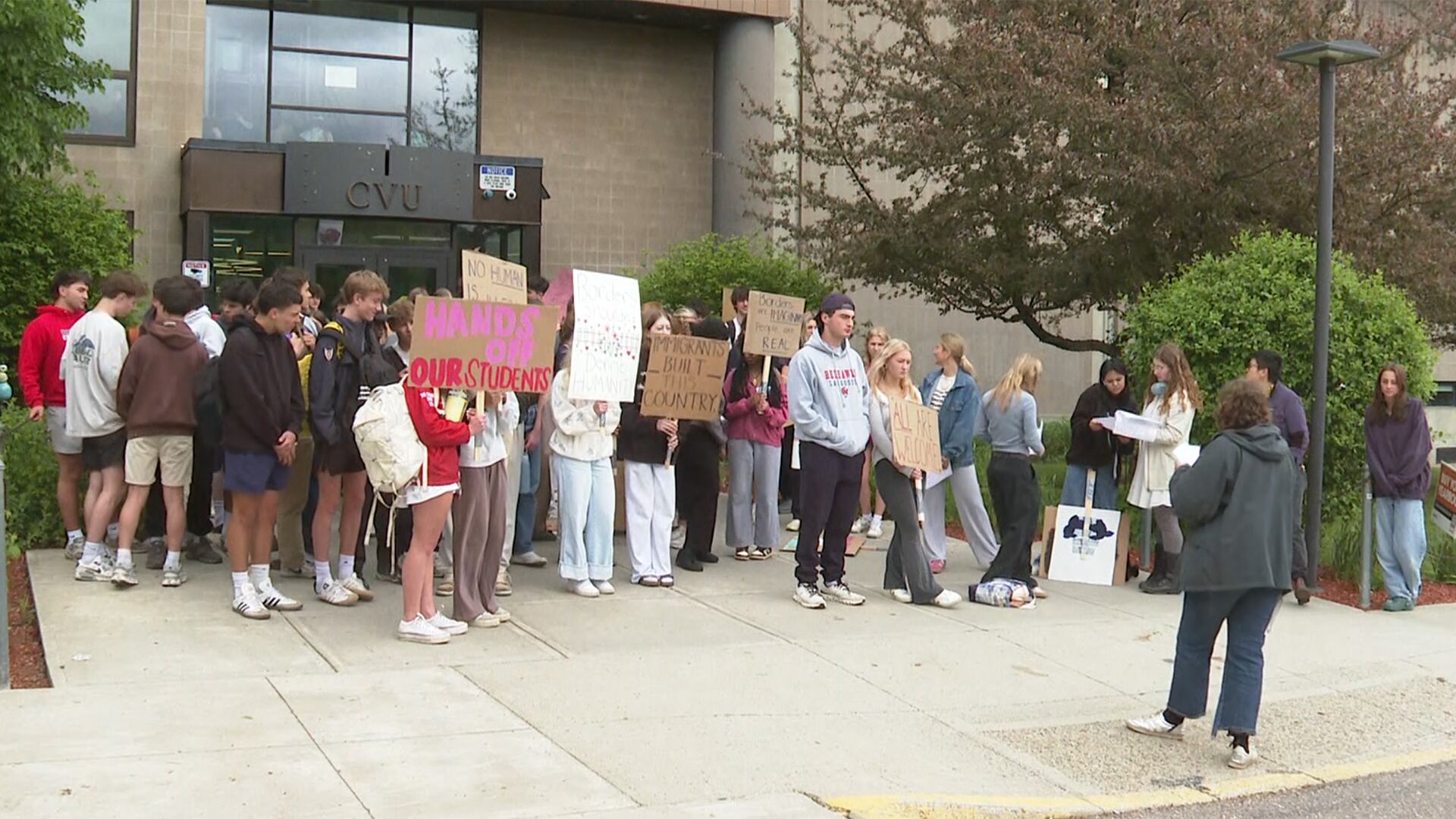 CVU students stage walkout to protest federal immigration policy