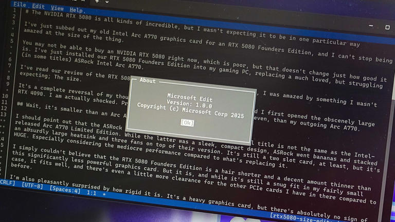 Microsoft quietly released an open source command line text editor for Windows 11 — here's how ...